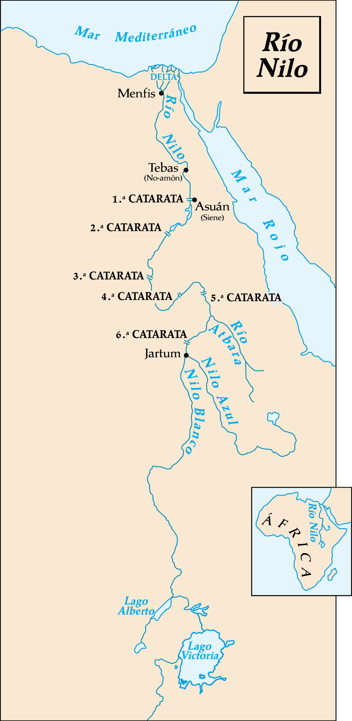 Mapa Del Rio Nilo Del Antiguo Egipto