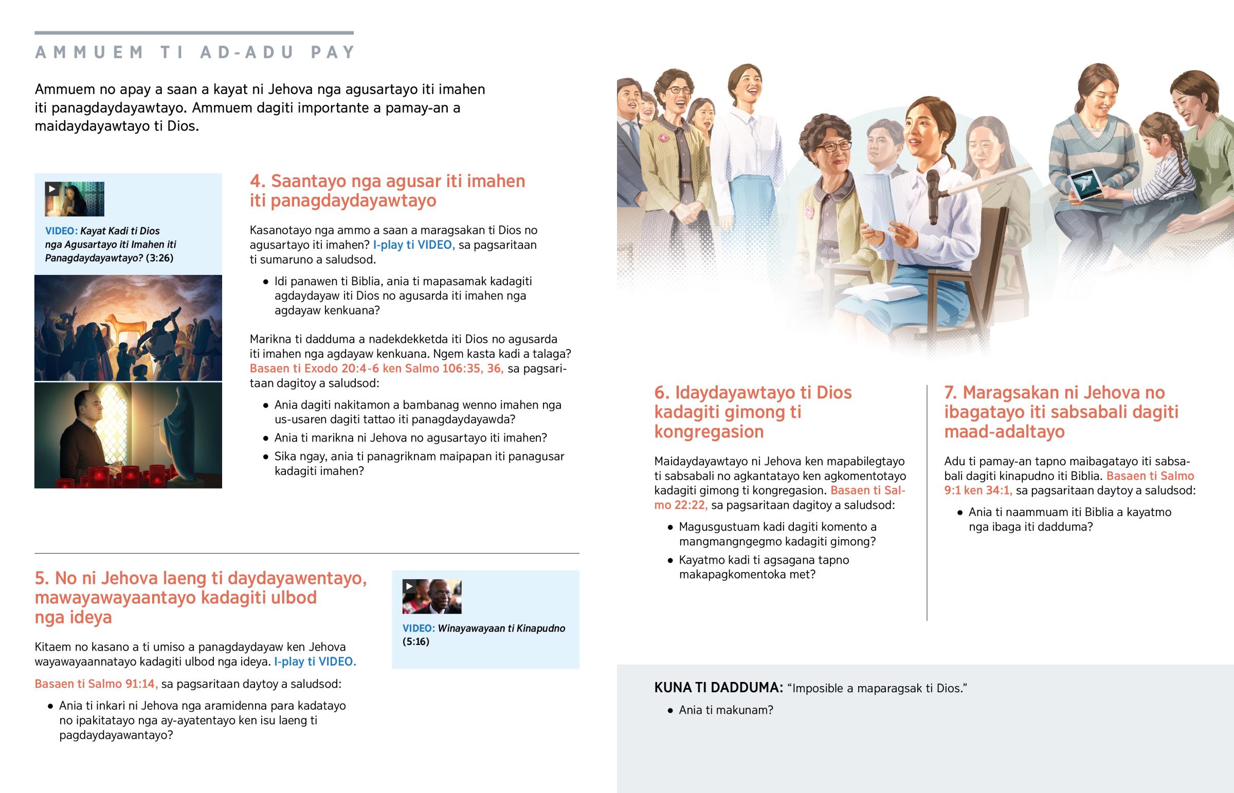Kasano a Maragsakan ti Dios iti Panagdaydayawtayo? — Watchtower ONLINE ...