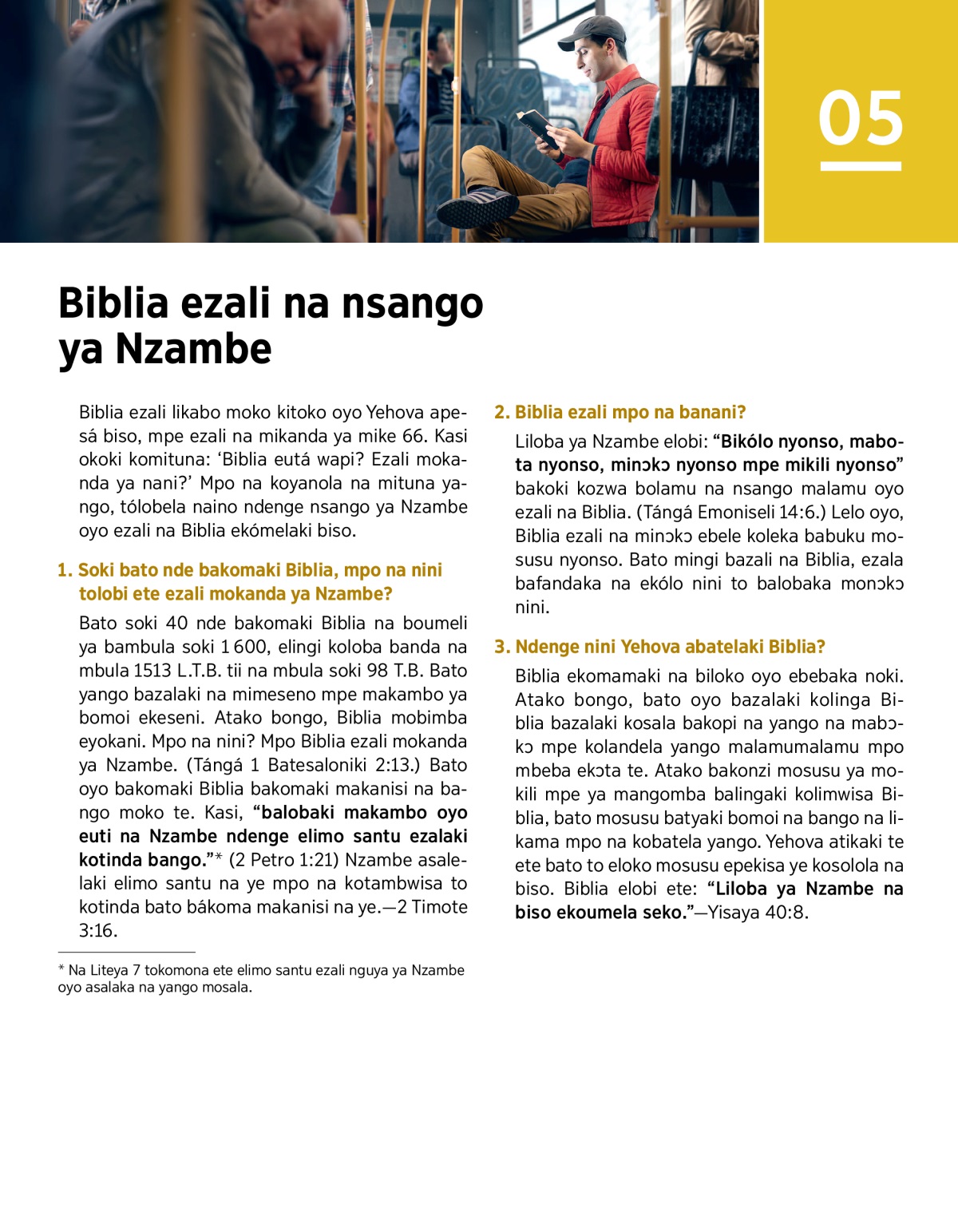 Biblia ezali na nsango ya Nzambe — Watchtower MIKANDA OYO EZALI NA INTERNET