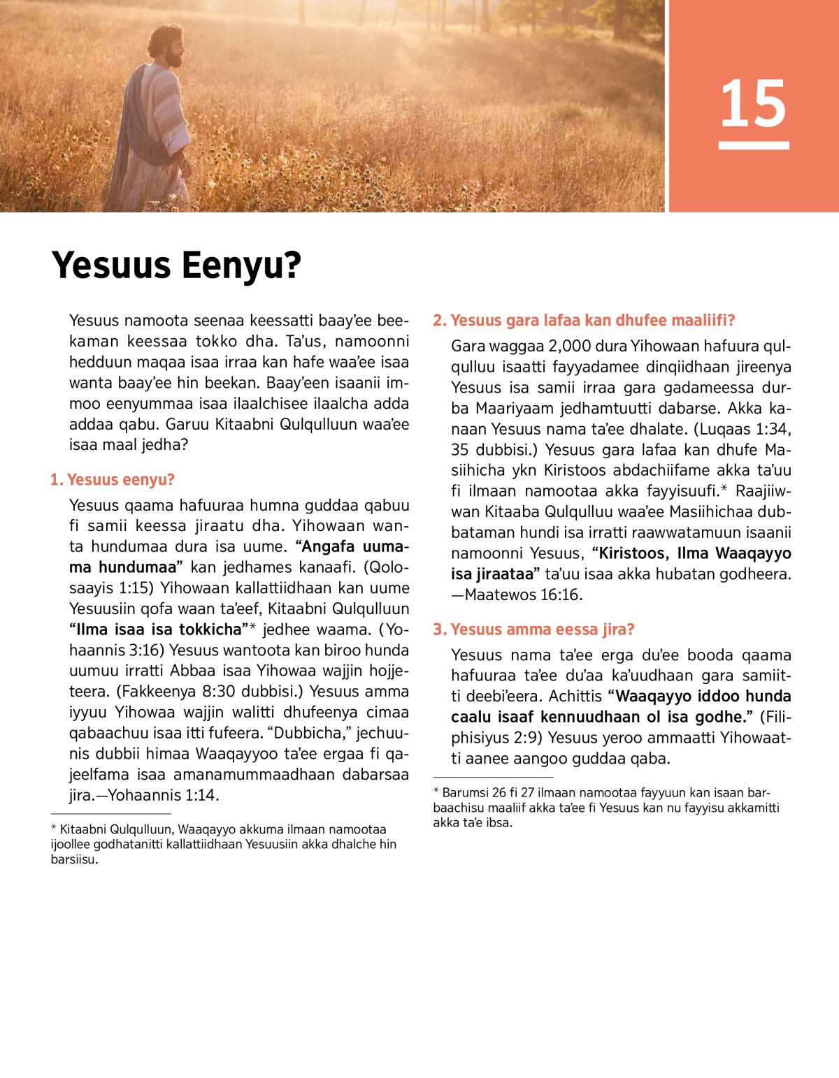 Yesuus Eenyu? — LAAYIBRARII INTARNEETIIRRAA