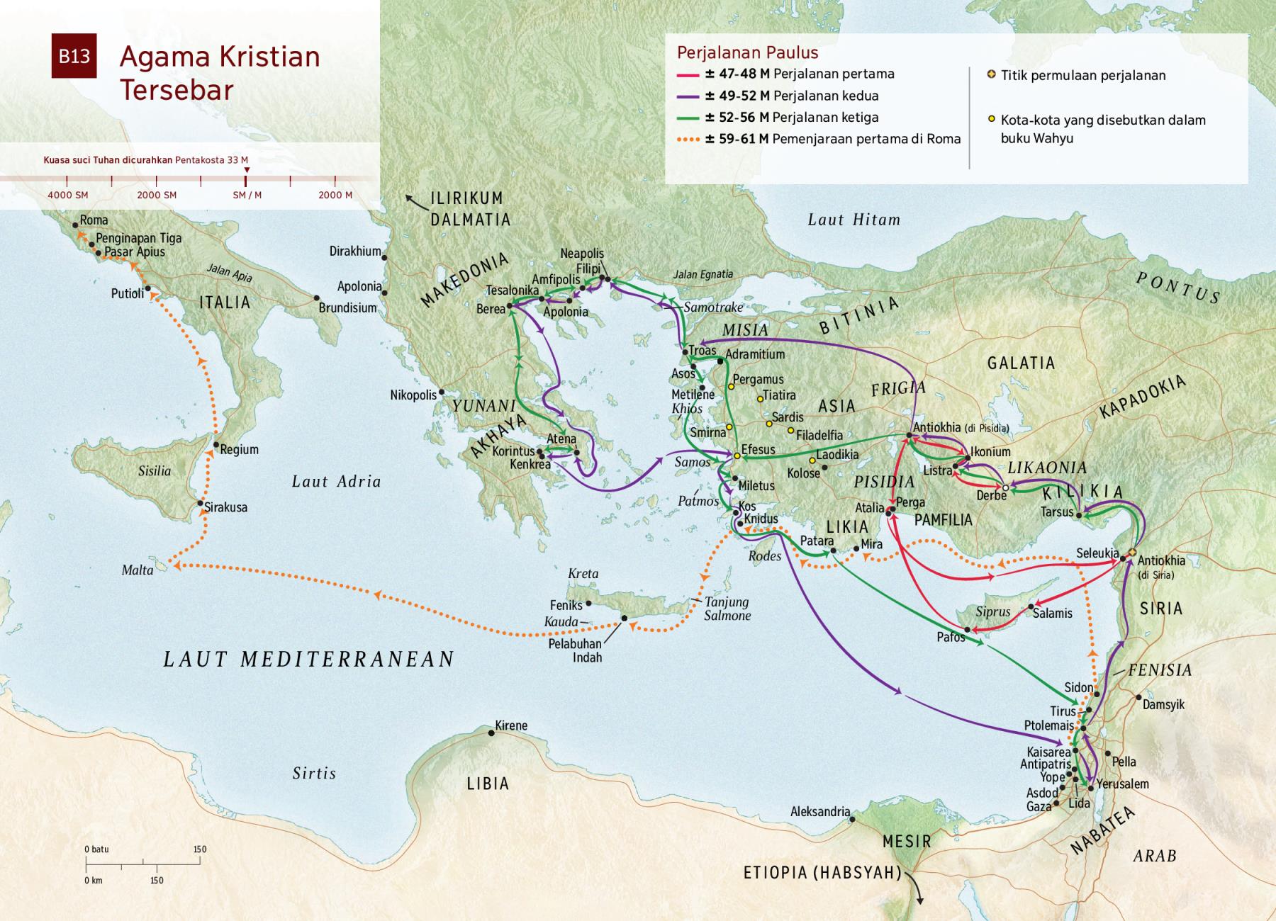 B13 Agama Kristian Tersebar — PERPUSTAKAAN DALAM TALIAN Watchtower